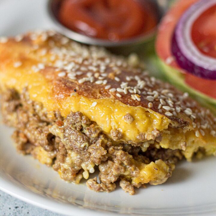 Upside Down Bacon Cheeseburger Casserole - This Moms Menu